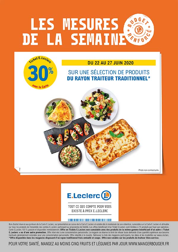 s26 affiche semaine événement traiteur traditionnel – Leclerc Pont l'Abbé